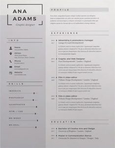 resume template ana – Fancy Resumes