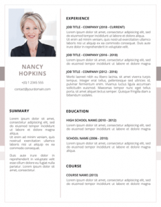 nancy resume template free – Fancy Resumes